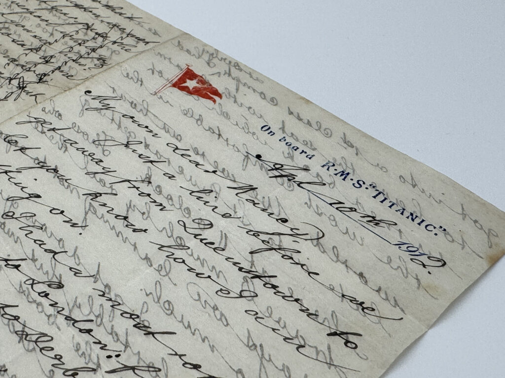 Titanic Letter William Henry Harrison - Titanic Museum